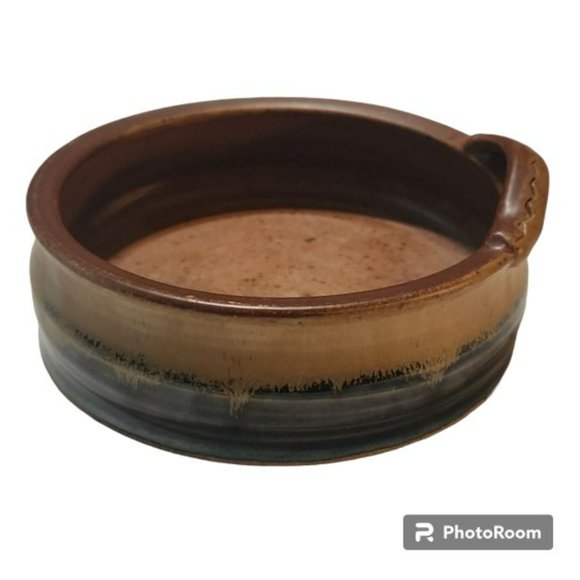 Vintage | Accents | Vintage Glazed Earthenware Flat Bottom Bowl With ...